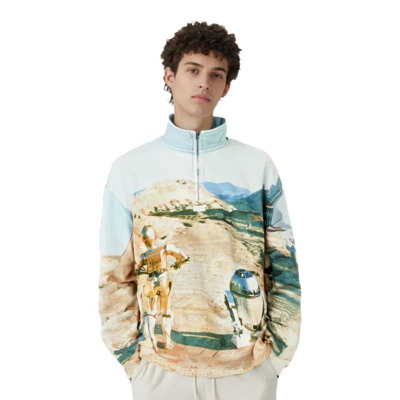 KITH X Star Wars Droids Quarter Zip - POIZON KITH X Star Wars Droids Quarter Zip - POIZON