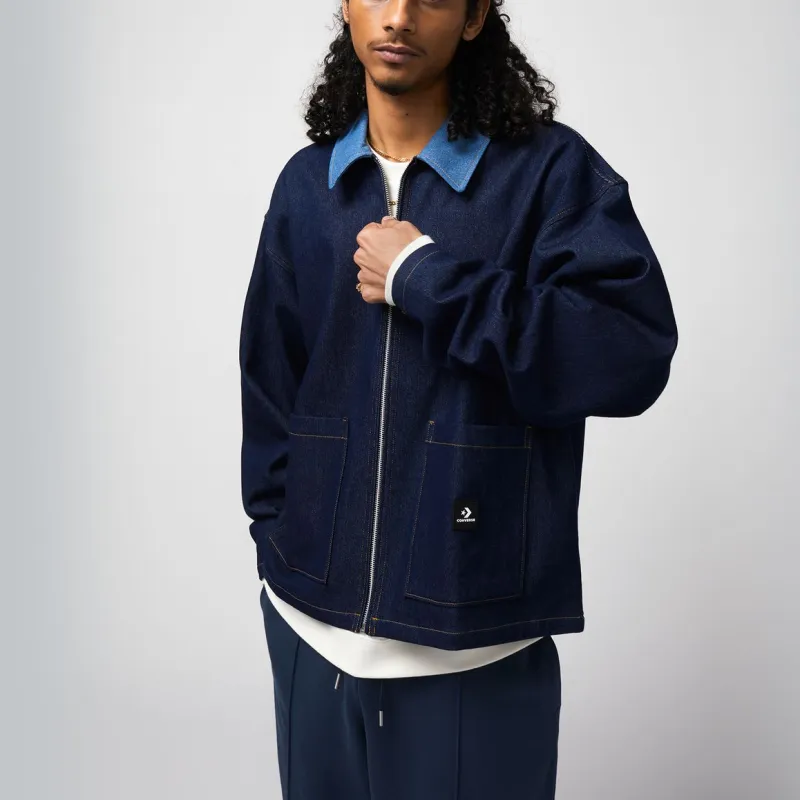 Converse Men s Denim Shirt Jacket Night Indigo M Cheap Rs01 Jordan Outlet