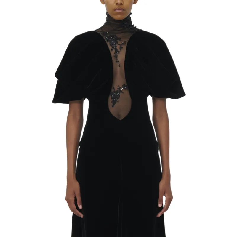 Alexander McQueen Short-Sleeved Dresses Women's Black - POIZON Alexander McQueen Short-Sleeved Dresses Women's Black - POIZON