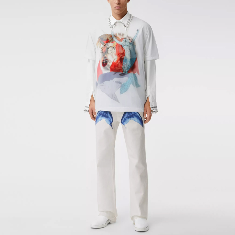 Burberry Jeans Men White Cheap Rcj Jordan Outlet