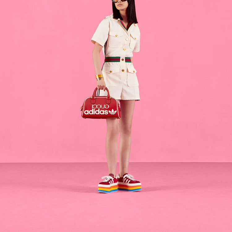 GUCCI X Adidas Short Jumpsuit White - POIZON GUCCI X Adidas Short Jumpsuit White - POIZON