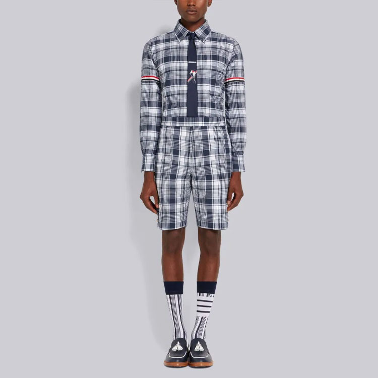 THOM BROWNE Shirts Men Blue - POIZON THOM BROWNE Shirts Men Blue - POIZON
