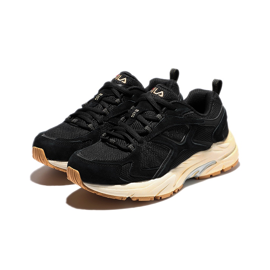 FILA Bobia Sorus Running Shoes Unisex Low Top Black Gold US M 4.5 Cheap Rcj Jordan Outlet
