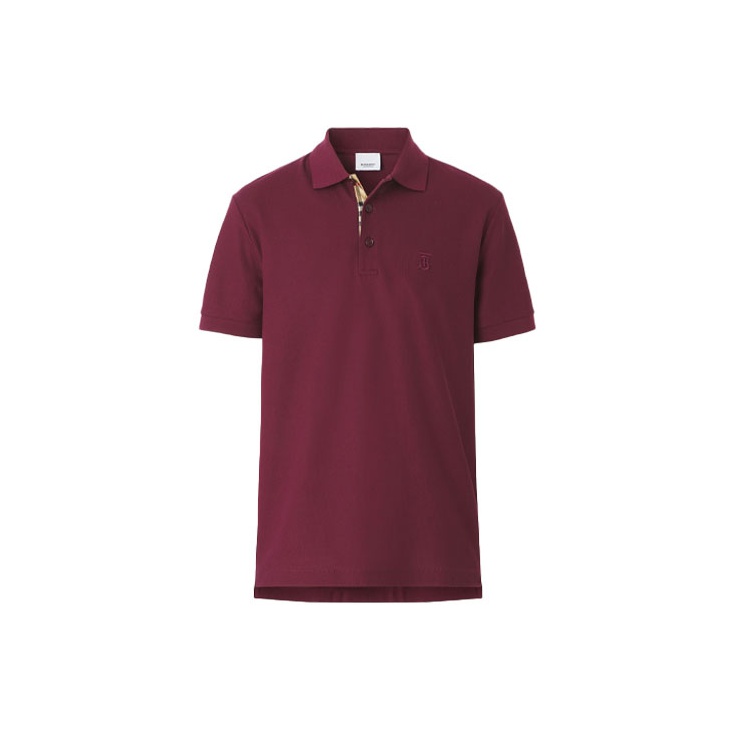 Burgundy Burberry Polo Shirt POIZON