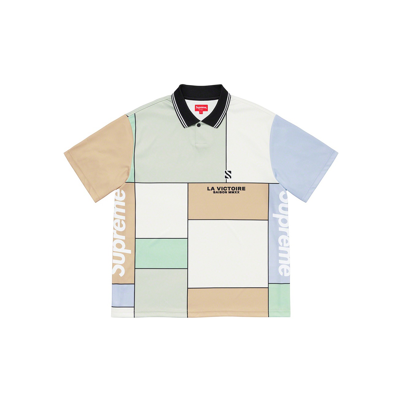 Supreme Colorblocked Soccer Polo - POIZON Supreme Colorblocked Soccer Polo - POIZON