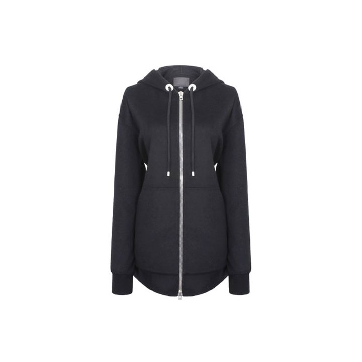 Alexander Wang Apple Logo Shrunken Zip Up Hoodie Washed Alexander Wang Apple Logo Shrunken Zip Up Hoodie Washed