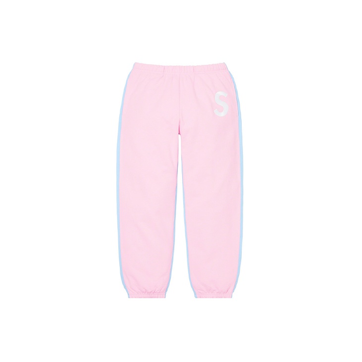Supreme S Logo Split Sweatpant Pink S - POIZON Supreme S Logo Split Sweatpant Pink S - POIZON