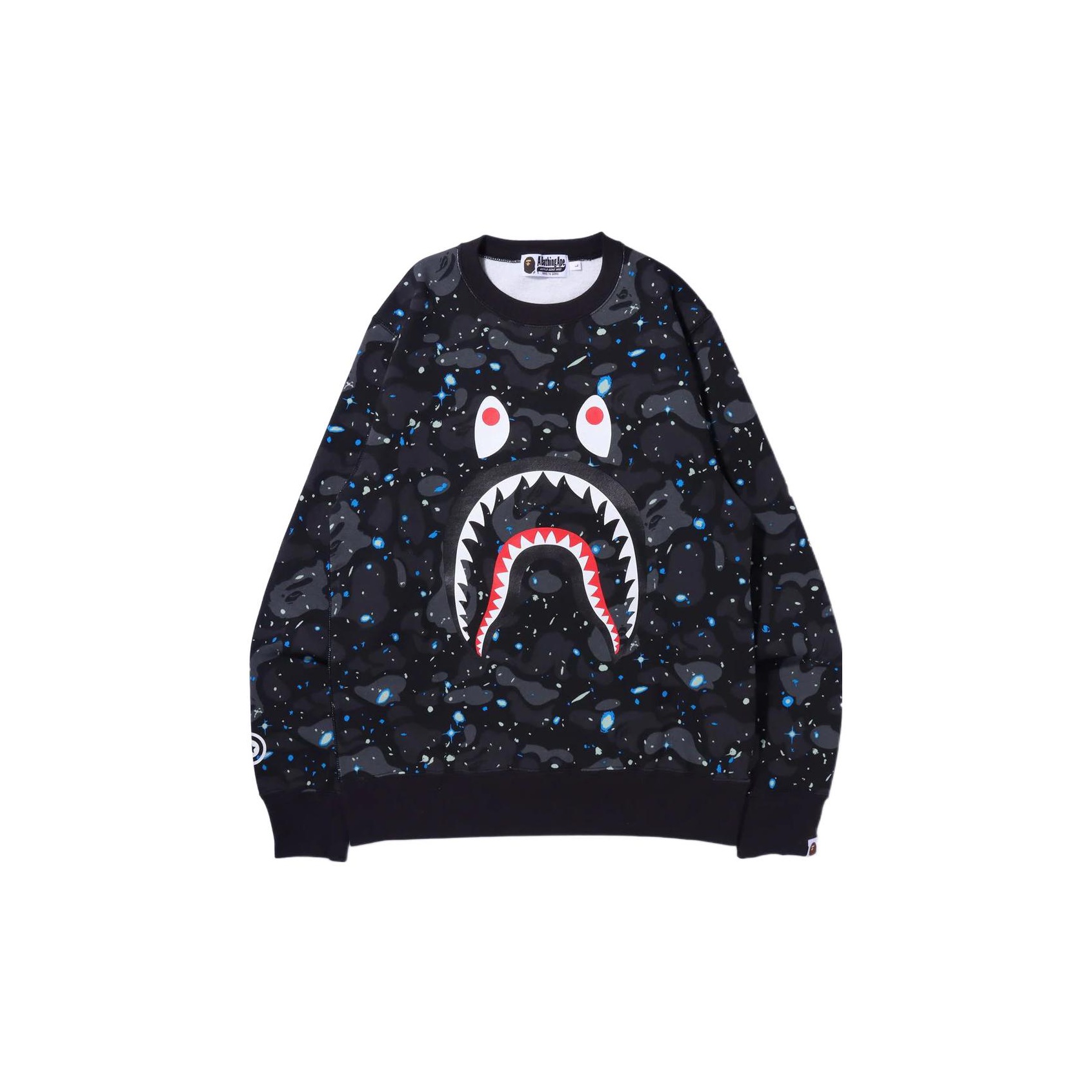 A BATHING APE Space Camo Shark Crewneck Black L - POIZON A BATHING APE Space Camo Shark Crewneck Black L - POIZON