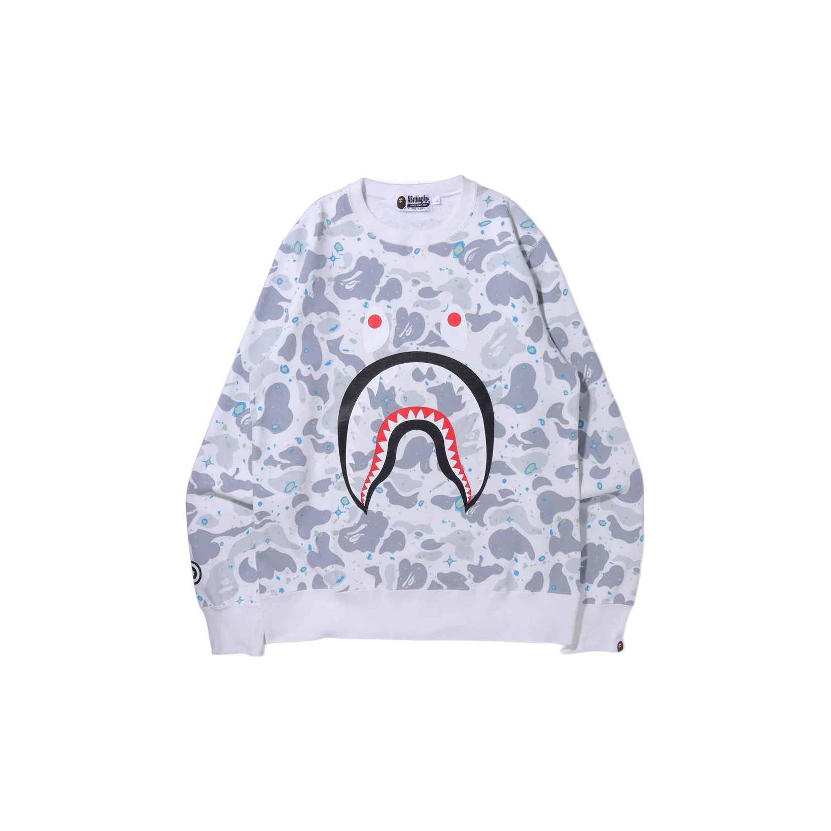 A BATHING APE Space Camo Shark Crewneck Black L - POIZON A BATHING APE Space Camo Shark Crewneck Black L - POIZON