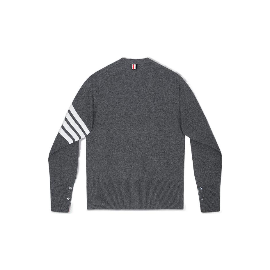 THOM BROWNE V-neck Intarsia-knit Cardigan - POIZON THOM BROWNE V-neck Intarsia-knit Cardigan - POIZON