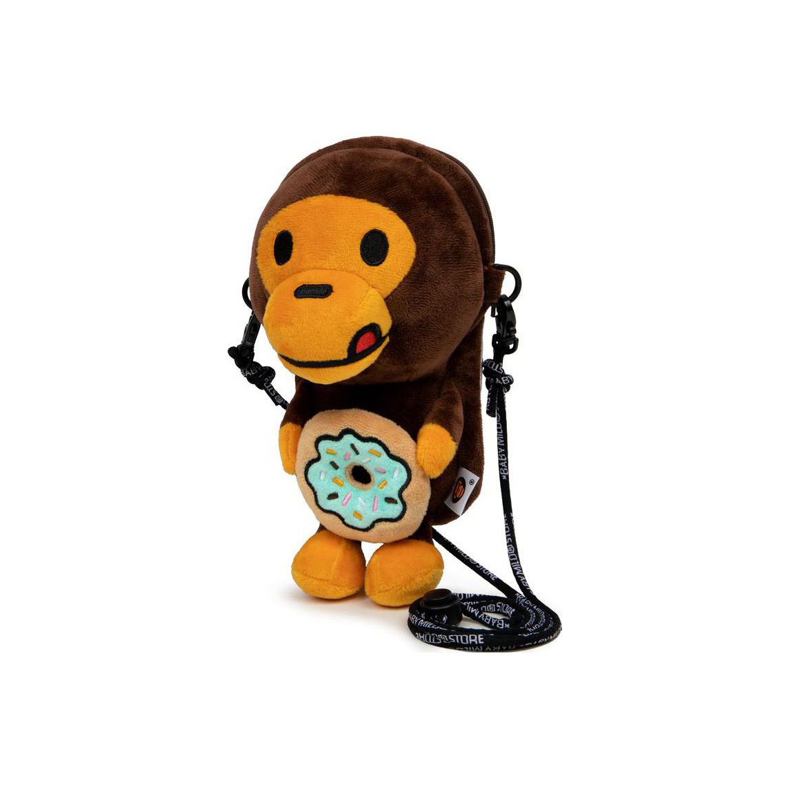 BAPE Baby Milo Sta Plush Mobile Phone Pouch Brown - Styleswith