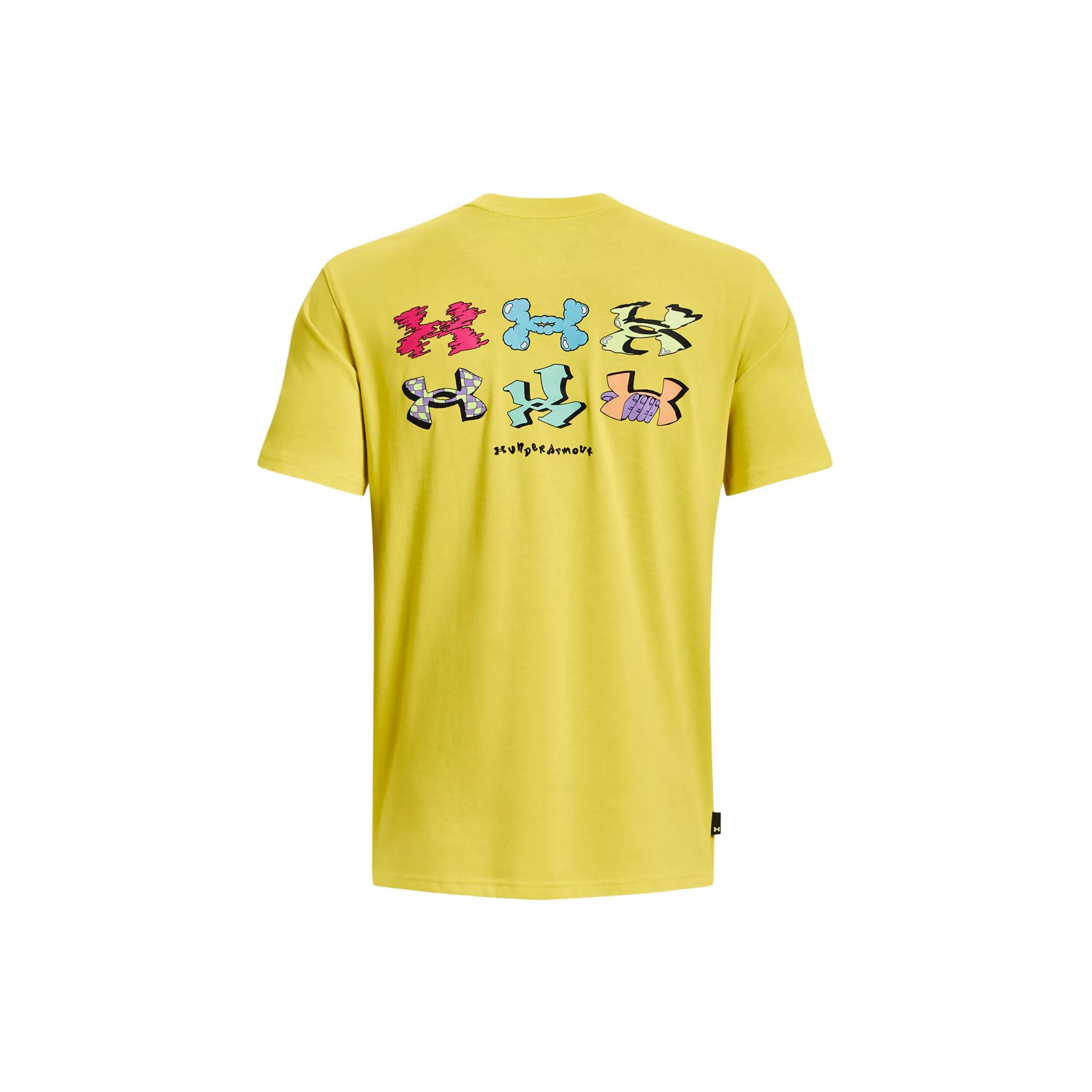Under Armour T Shirts Men Mango Yellow Cheap Rcj Jordan Outlet