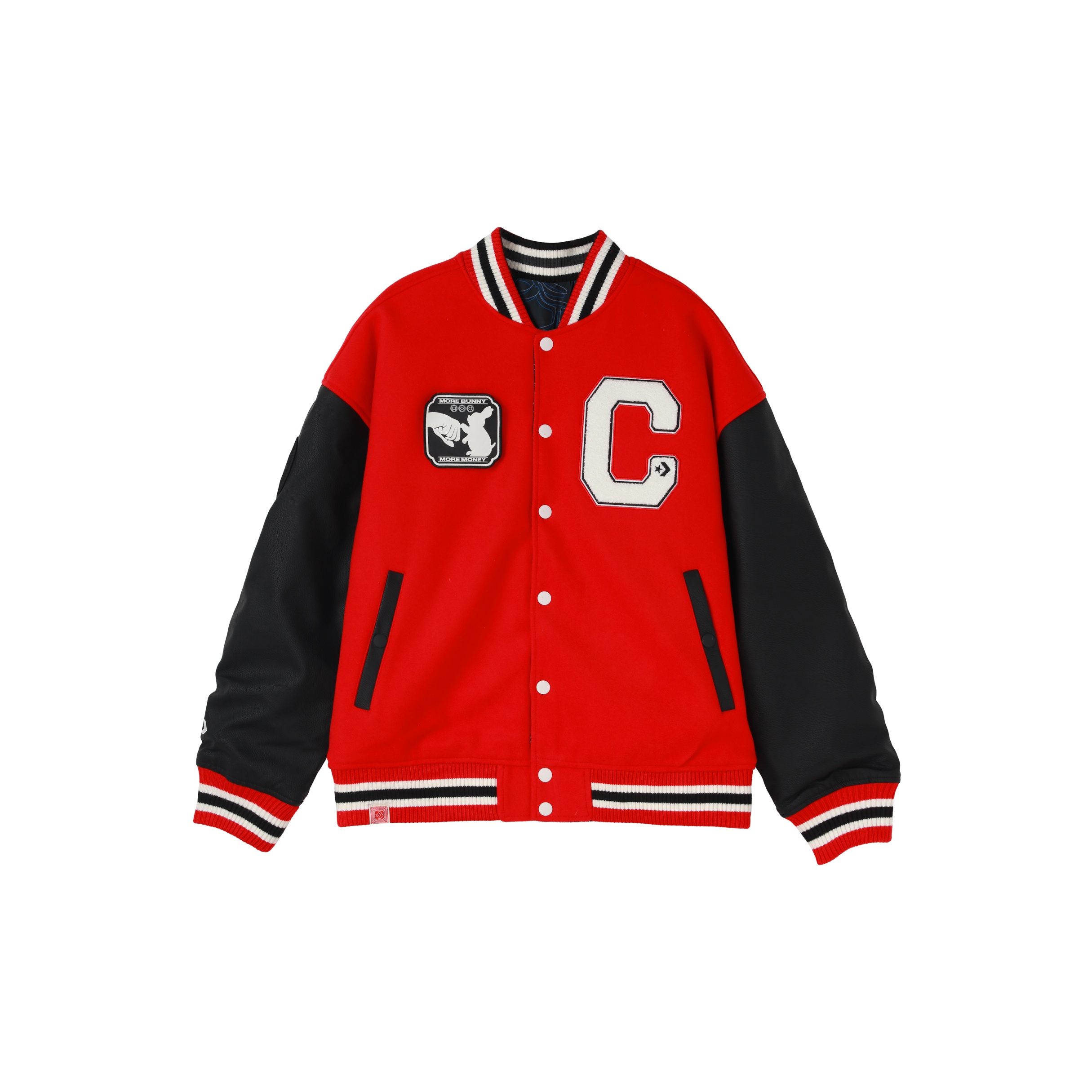 Red converse jacket store