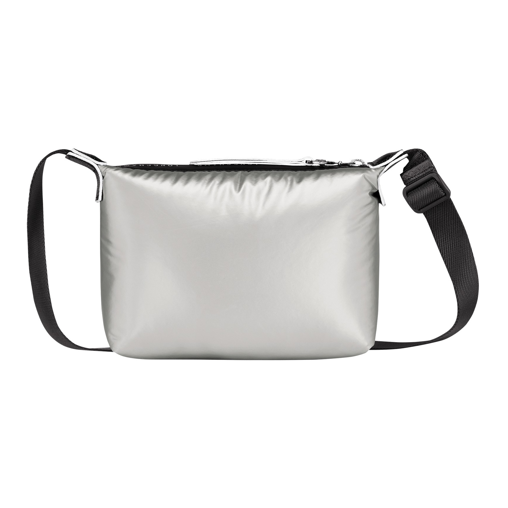 LONGCHAMP Le Pliage Alpin Leather Portable Crossbody Bag Women's Silver ...