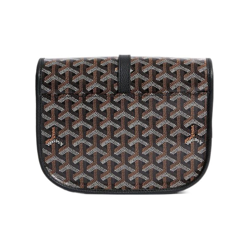 GOYARD Belvédère Canvas With Leather Flap Messenger Bag GOYARD Belvédère Canvas With Leather Flap Messenger Bag