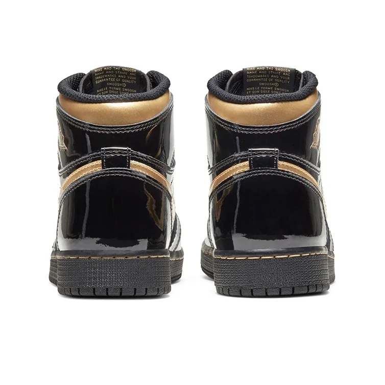 Air Jordan 1 Retro High OG Black Metallic Gold GS - POIZON