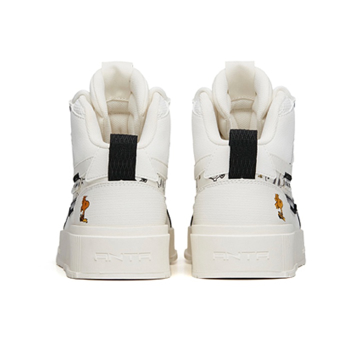 Snoopy X ANTA Life Collection Skateboard Shoes Women's Mid-Top Ivory ...