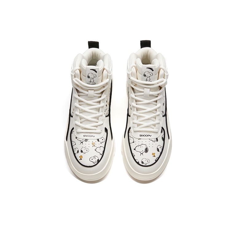 Snoopy X ANTA Life Collection Skateboard Shoes Women's Mid-Top Ivory ...