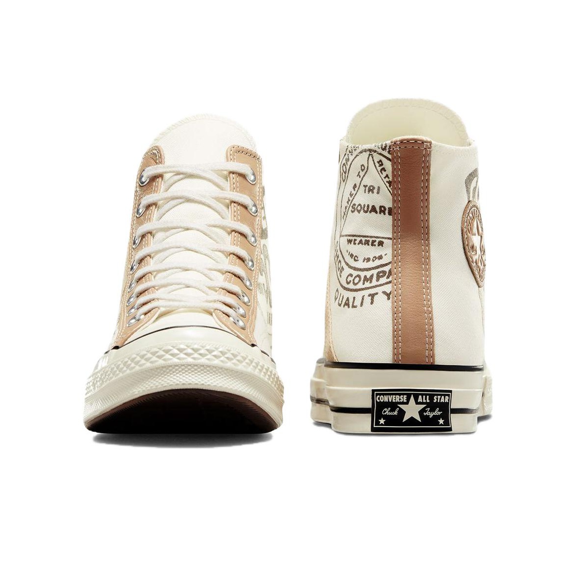 Chuck 70 Converse Leather Overlay High Egret Champagne Tan Ecru US M 4 Cheap Rcj Jordan Outlet