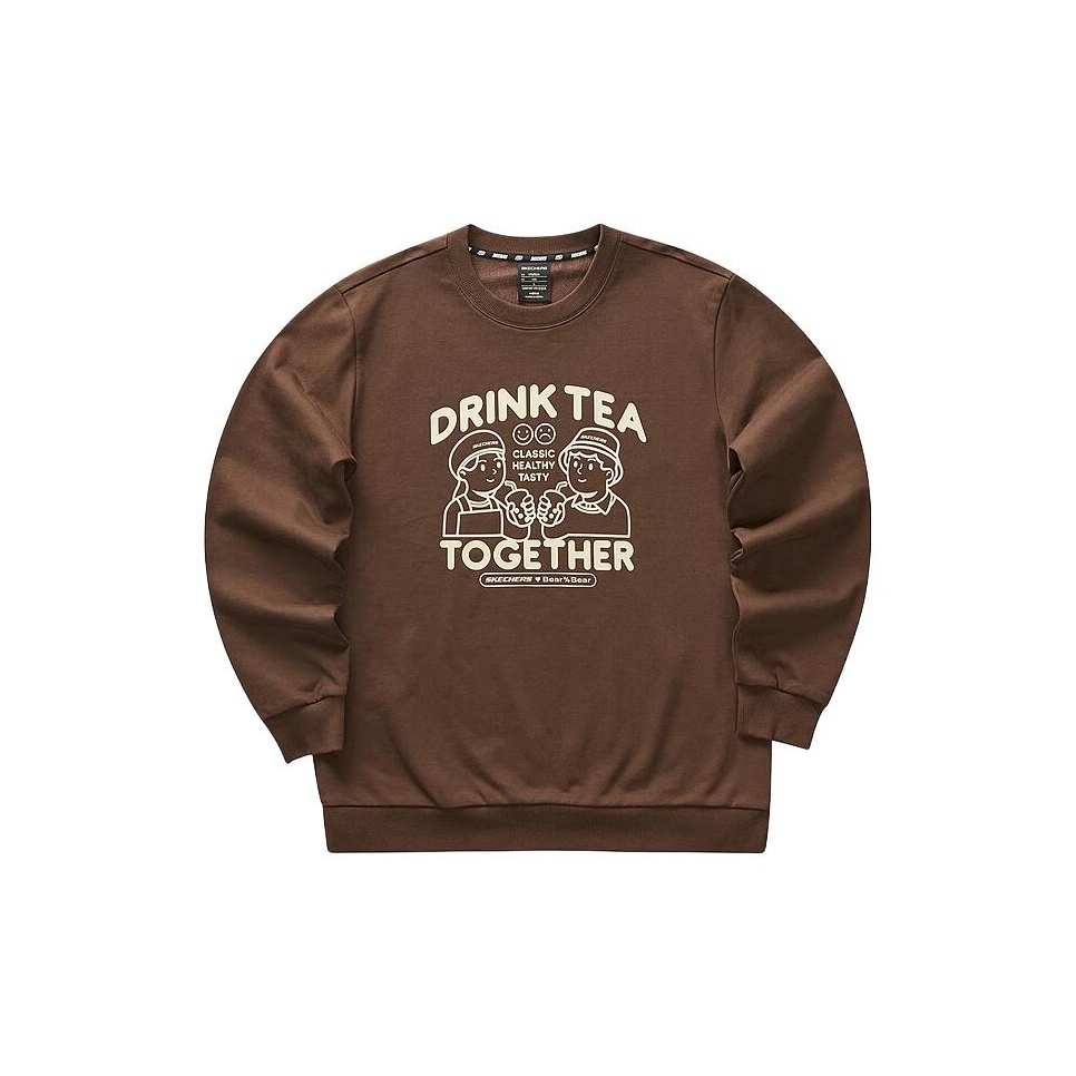 Skechers sweatshirts brown store