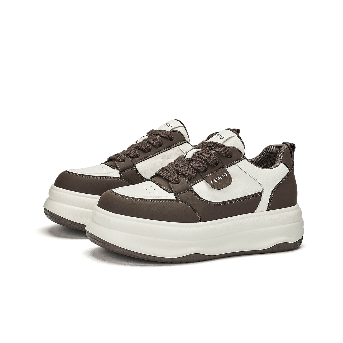 GEMEIQ Skateboard Shoes Women's Low-Top Brown Fleece-Lined GEMEIQ Skateboard Shoes Women's Low-Top Brown Fleece-Lined