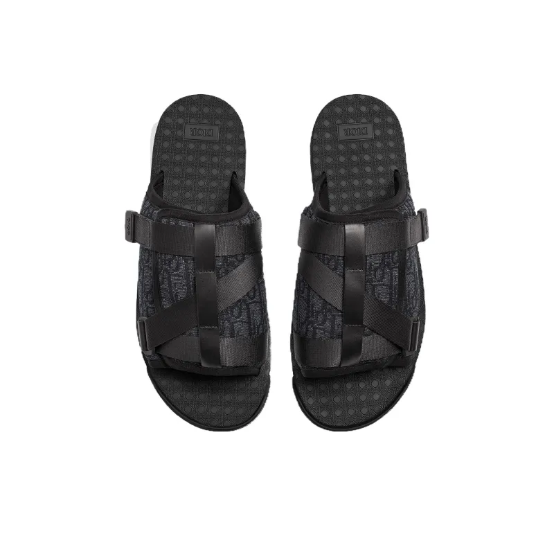 DIOR Alpha Sandals Black - POIZON