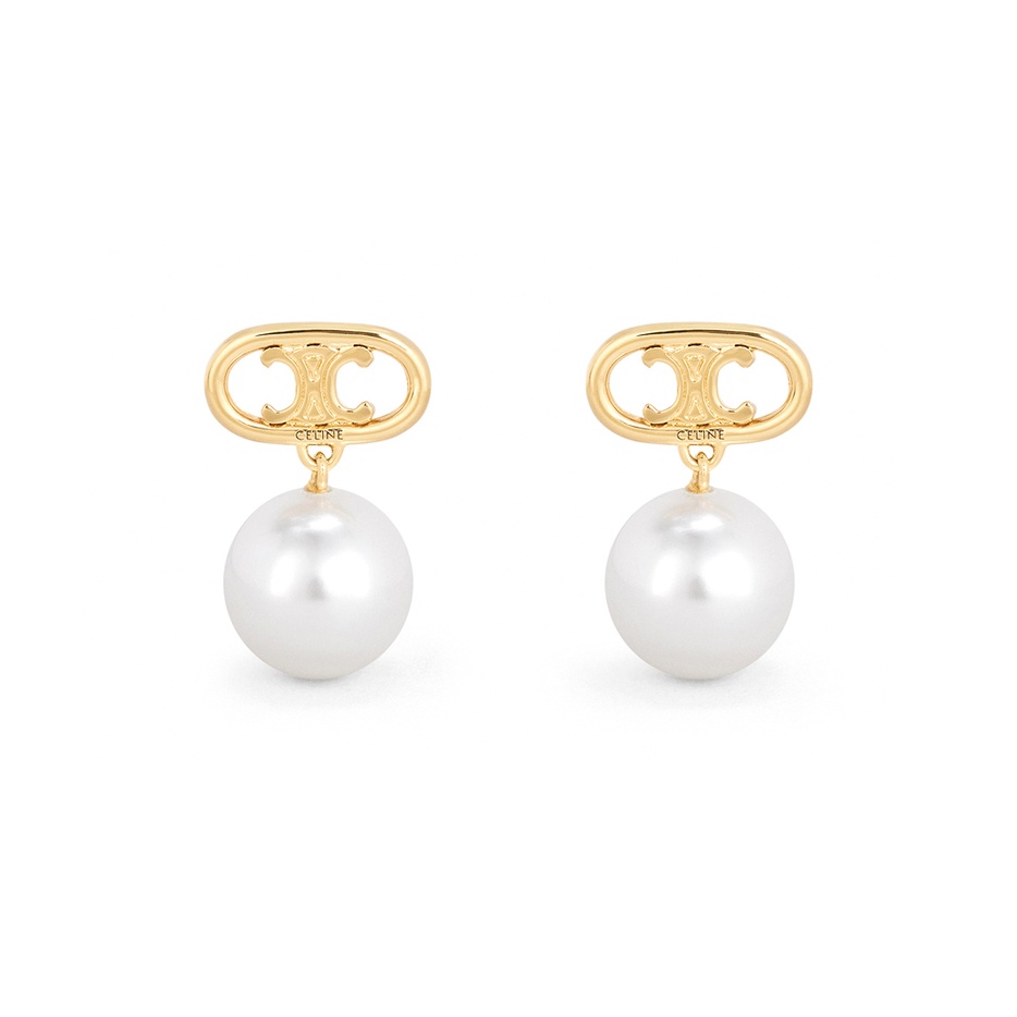 Celine pearl earrings store