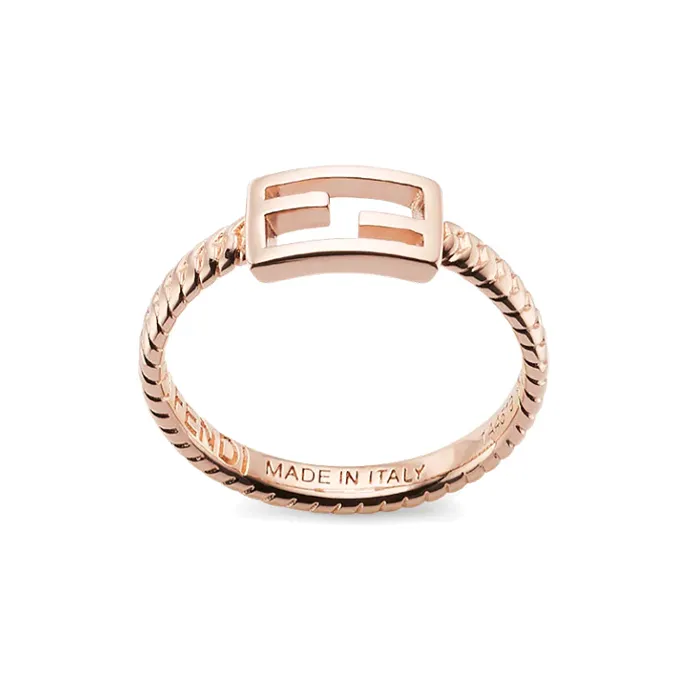 Rose gold fendi ring store