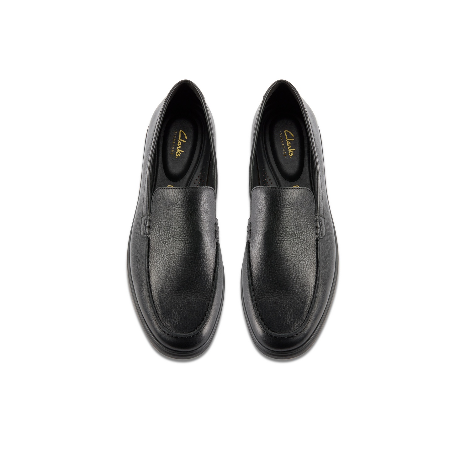 Clarks black loafers mens store