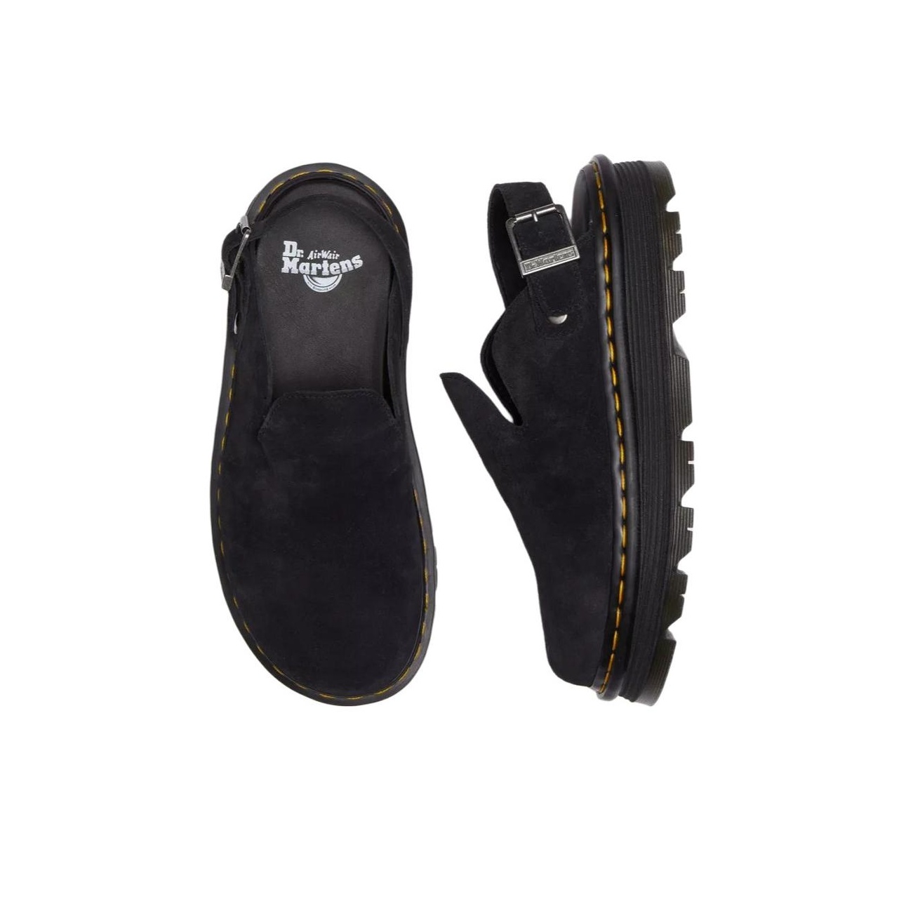 Dr. Martens Zebzag Suede Slingback Platform Mule Black Dr. Martens Zebzag Suede Slingback Platform Mule Black