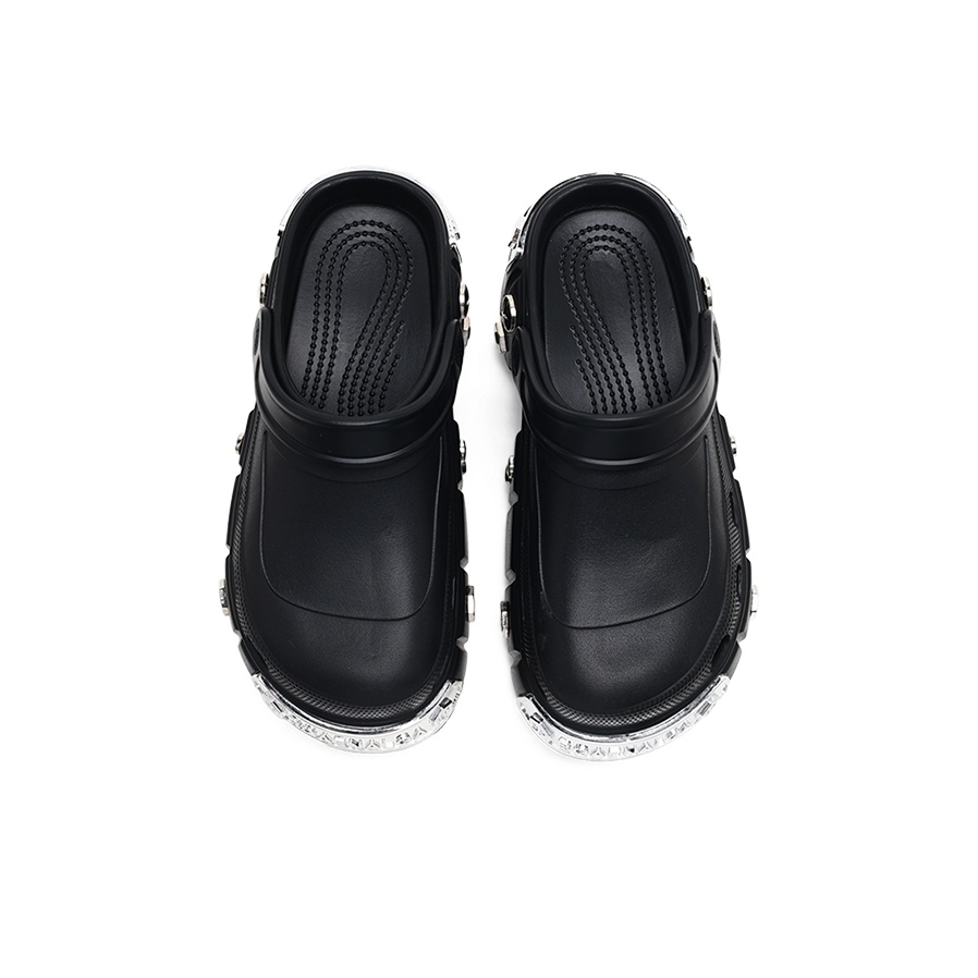 EXULL Q Clogs Women's Black Silver - Stylefamous