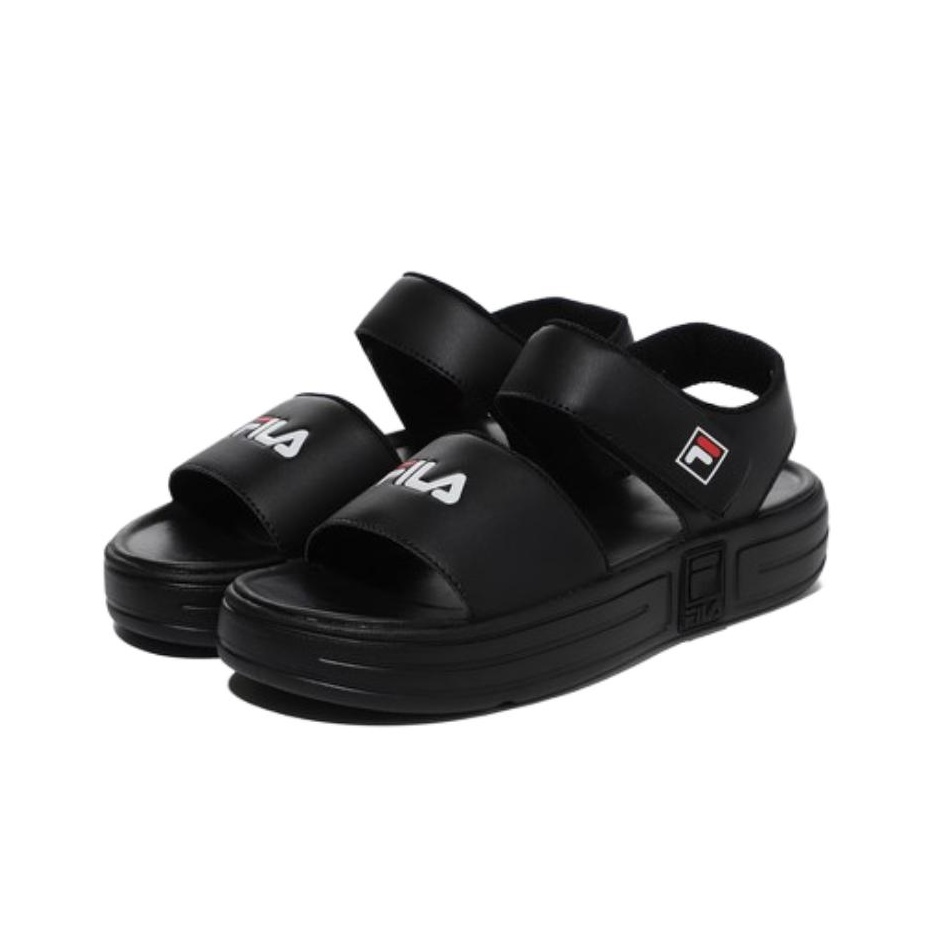 FILA Court Sd Beach Sandals Unisex Black Korean Style - Stylefamous