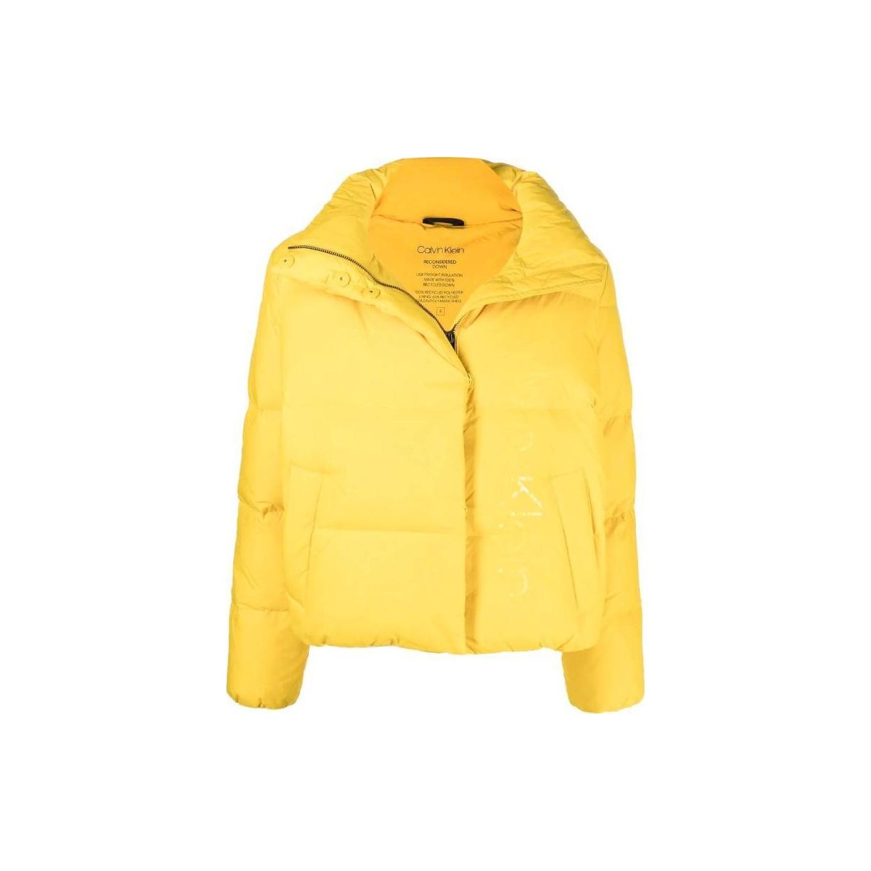 Calvin klein yellow coat store