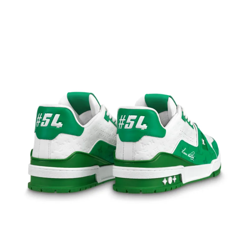 LOUIS VUITTON Trainer #54 Signature Green White - POIZON LOUIS VUITTON Trainer #54 Signature Green White - POIZON