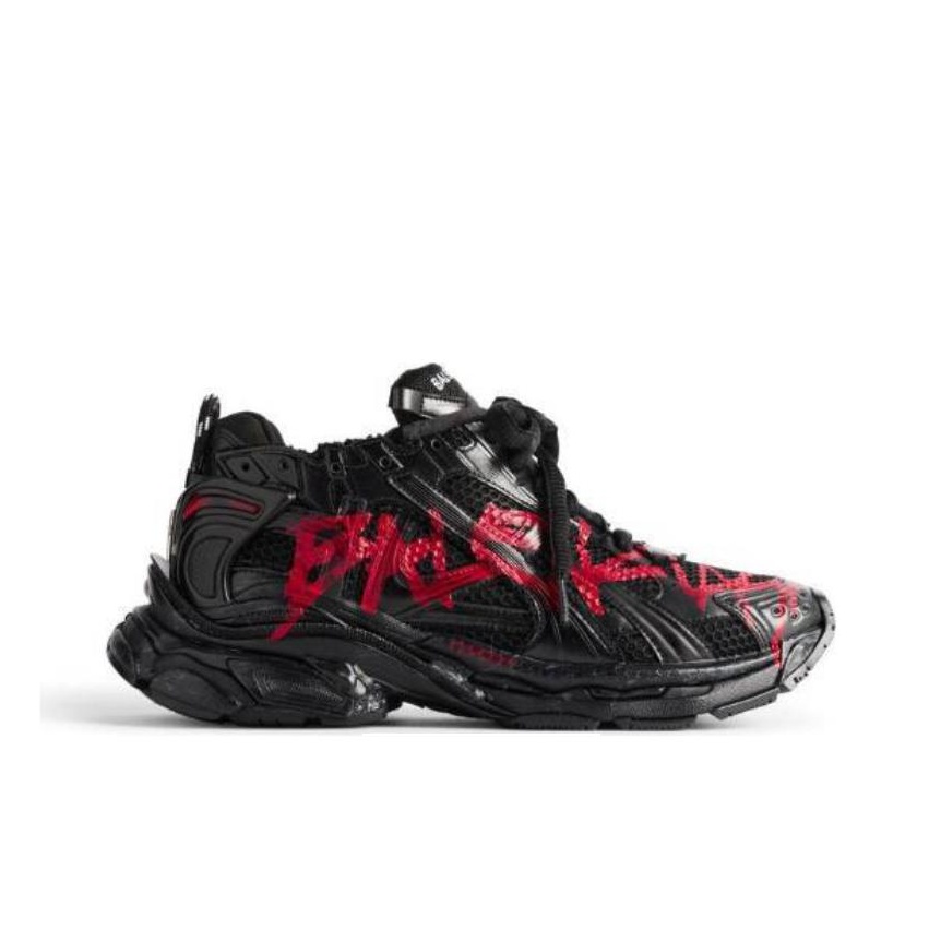 Balenciaga Runner Sneaker 'Graffiti - Black Red' 2023 - POIZON Balenciaga Runner Sneaker 'Graffiti - Black Red' 2023 - POIZON