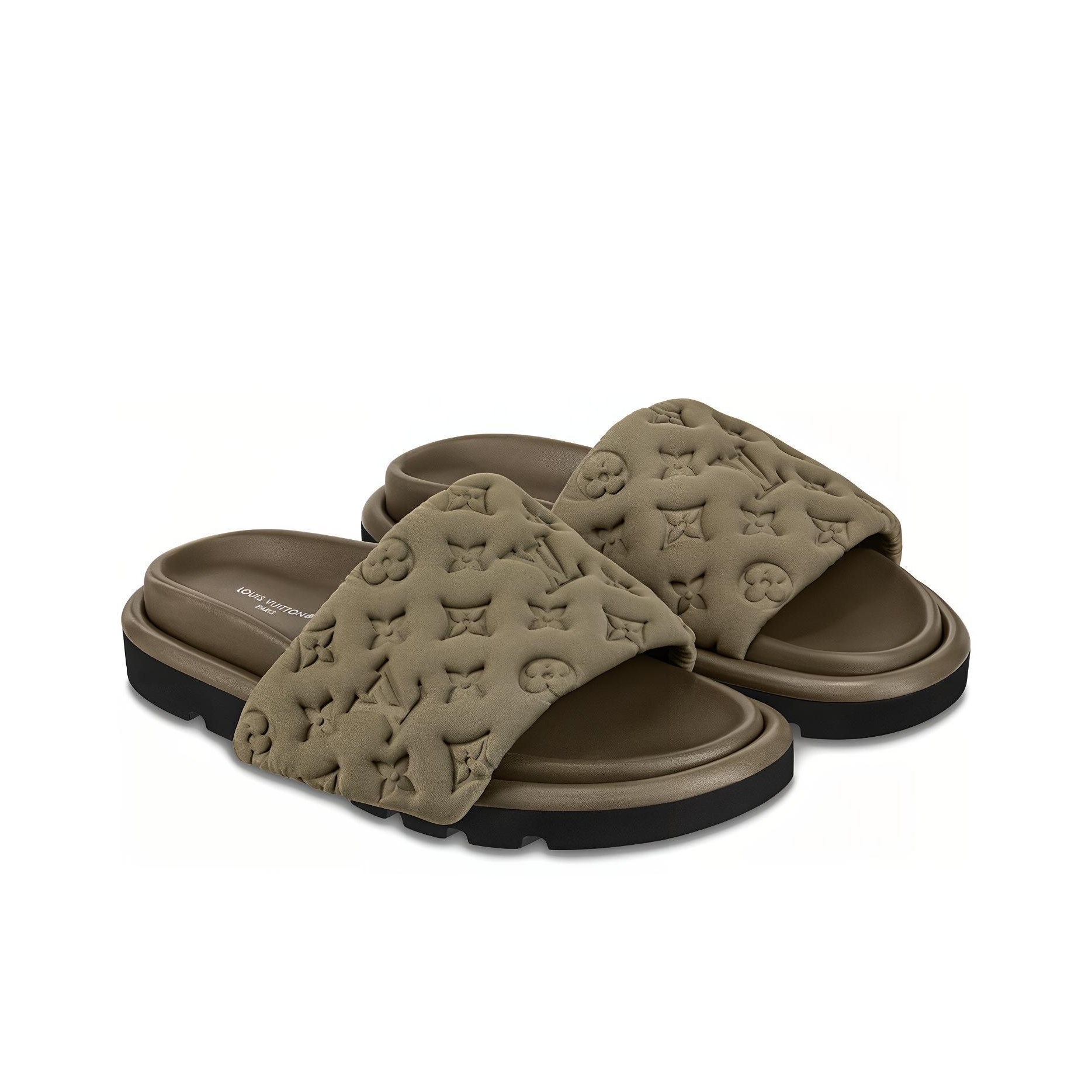 LOUIS VUITTON Slide Slippers Women s Khaki POIZON