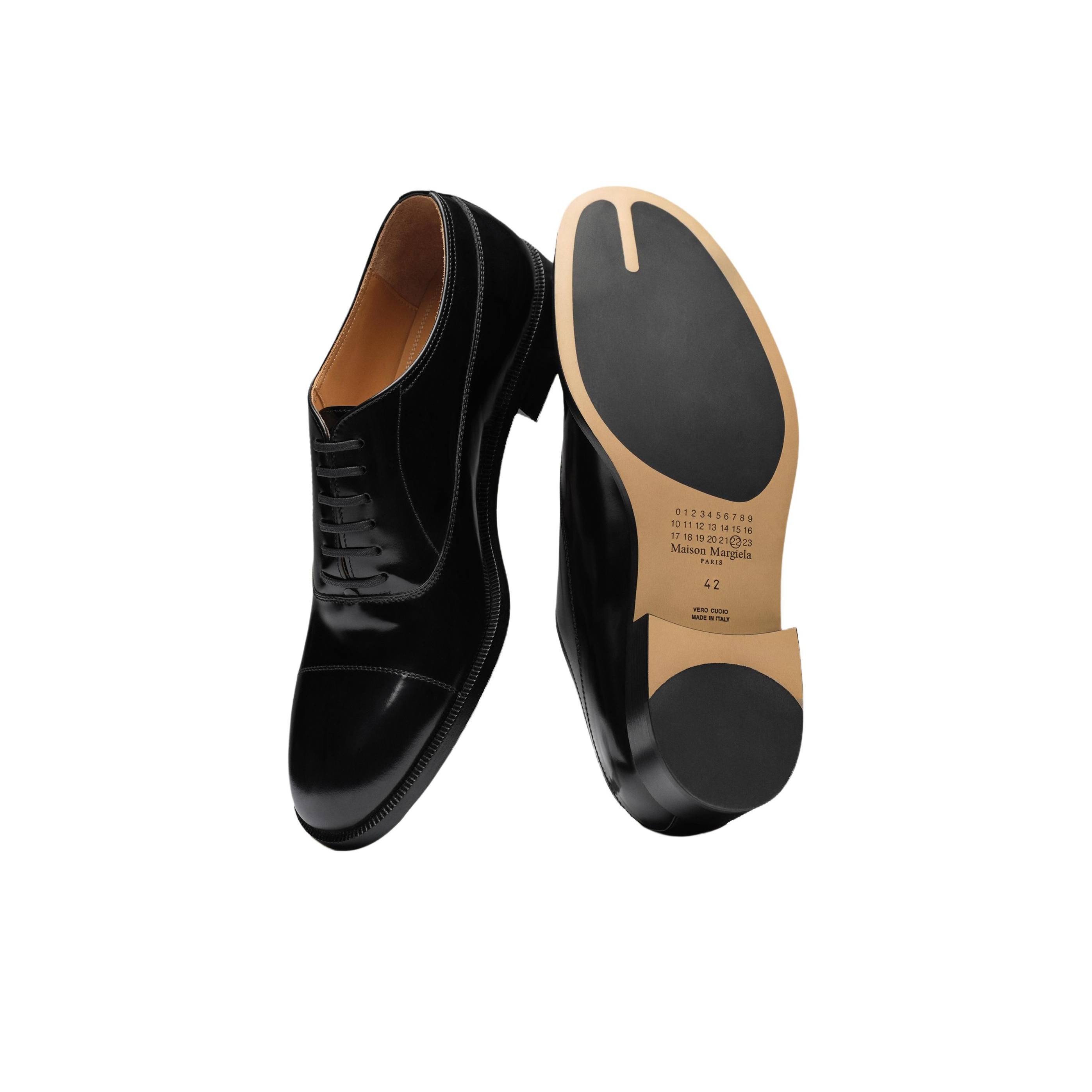 Maison Margiela Waxed Leather Oxford Shoes - POIZON Maison Margiela Waxed Leather Oxford Shoes - POIZON