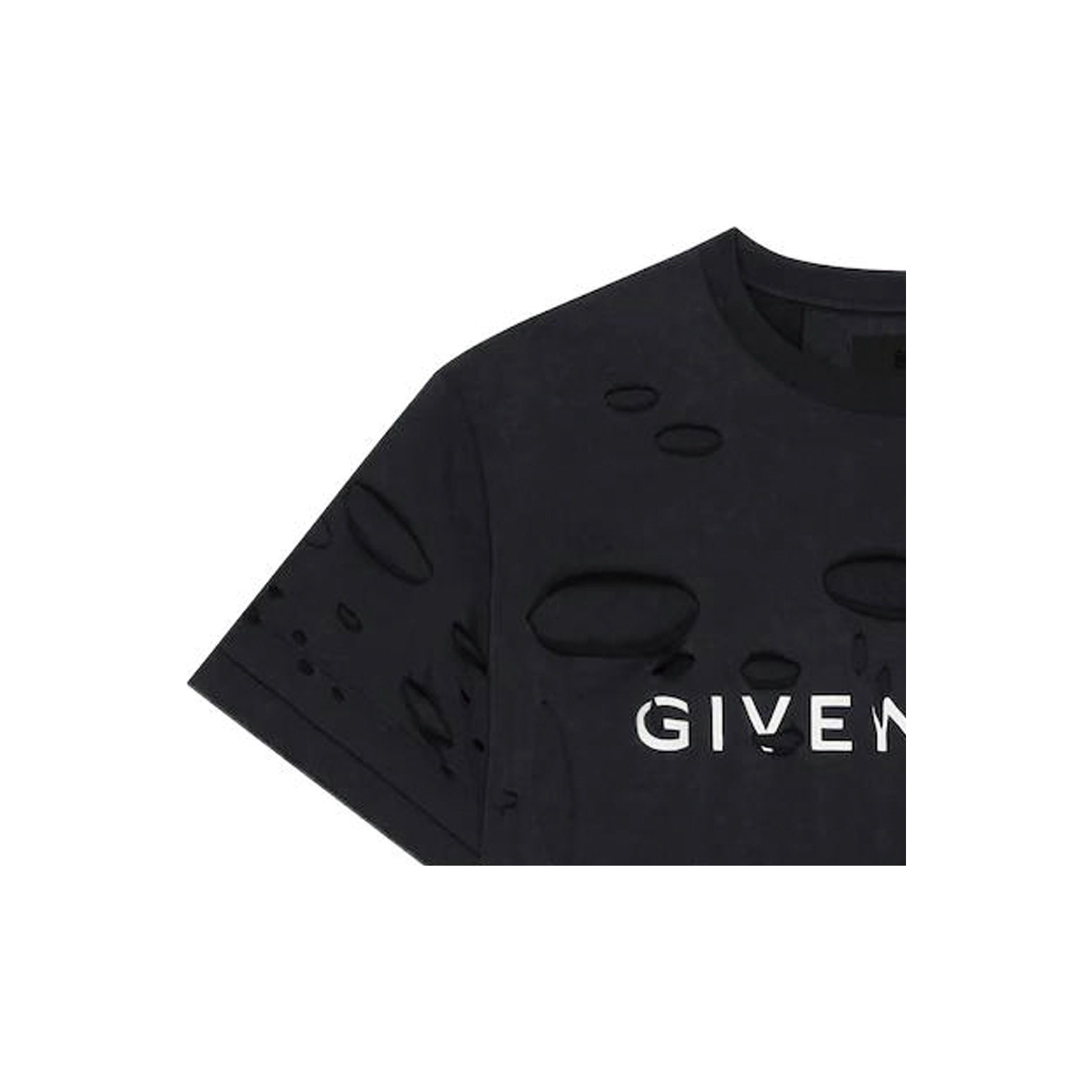 Givenchy SS23 Destroyed Effect T-shirt Black - POIZON Givenchy SS23 Destroyed Effect T-shirt Black - POIZON