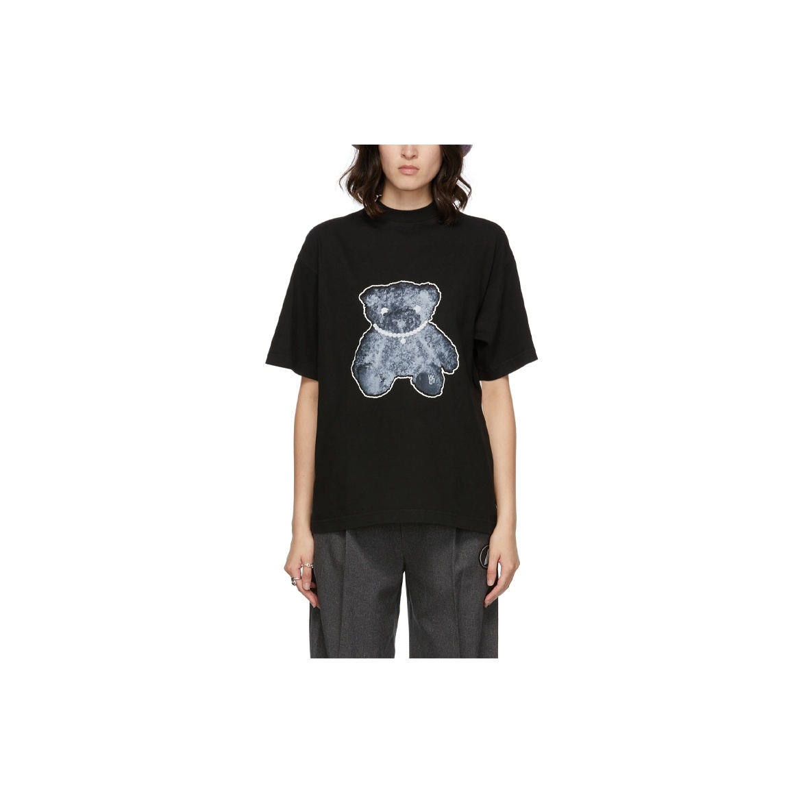 WE11DONE Pearl Necklace Teddy Cotton T-shirt - Stylefamous