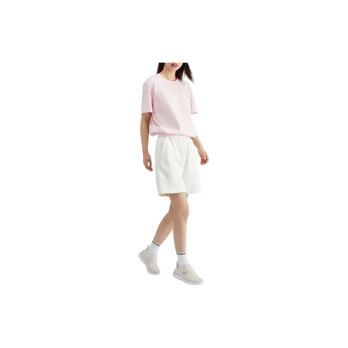 skechers Sole Outlets Pick Up The Light and Sound Series Casual Shorts Women s Marshmallow White Cheap Rcj Jordan Outlet