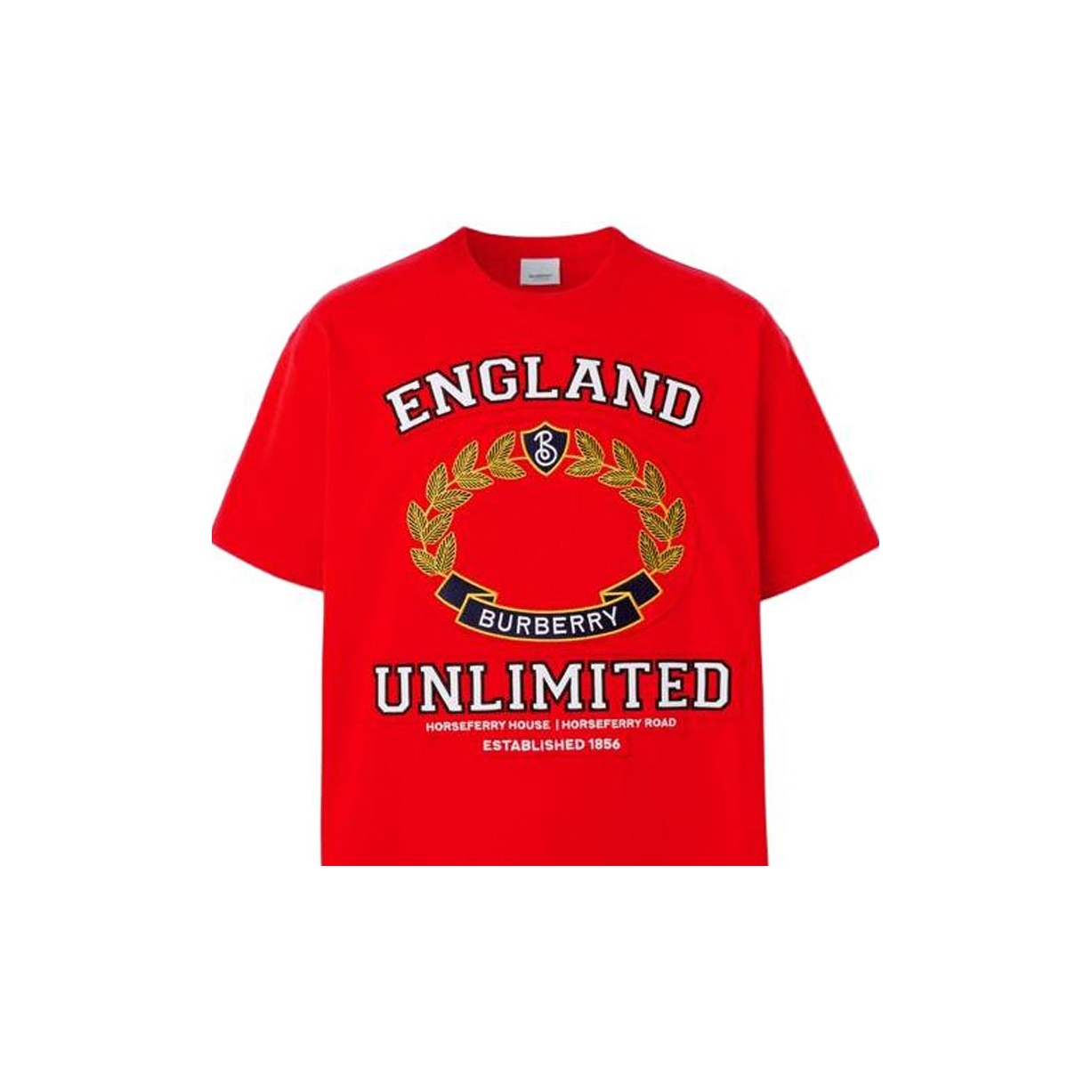 Burberry t shirt womens red store