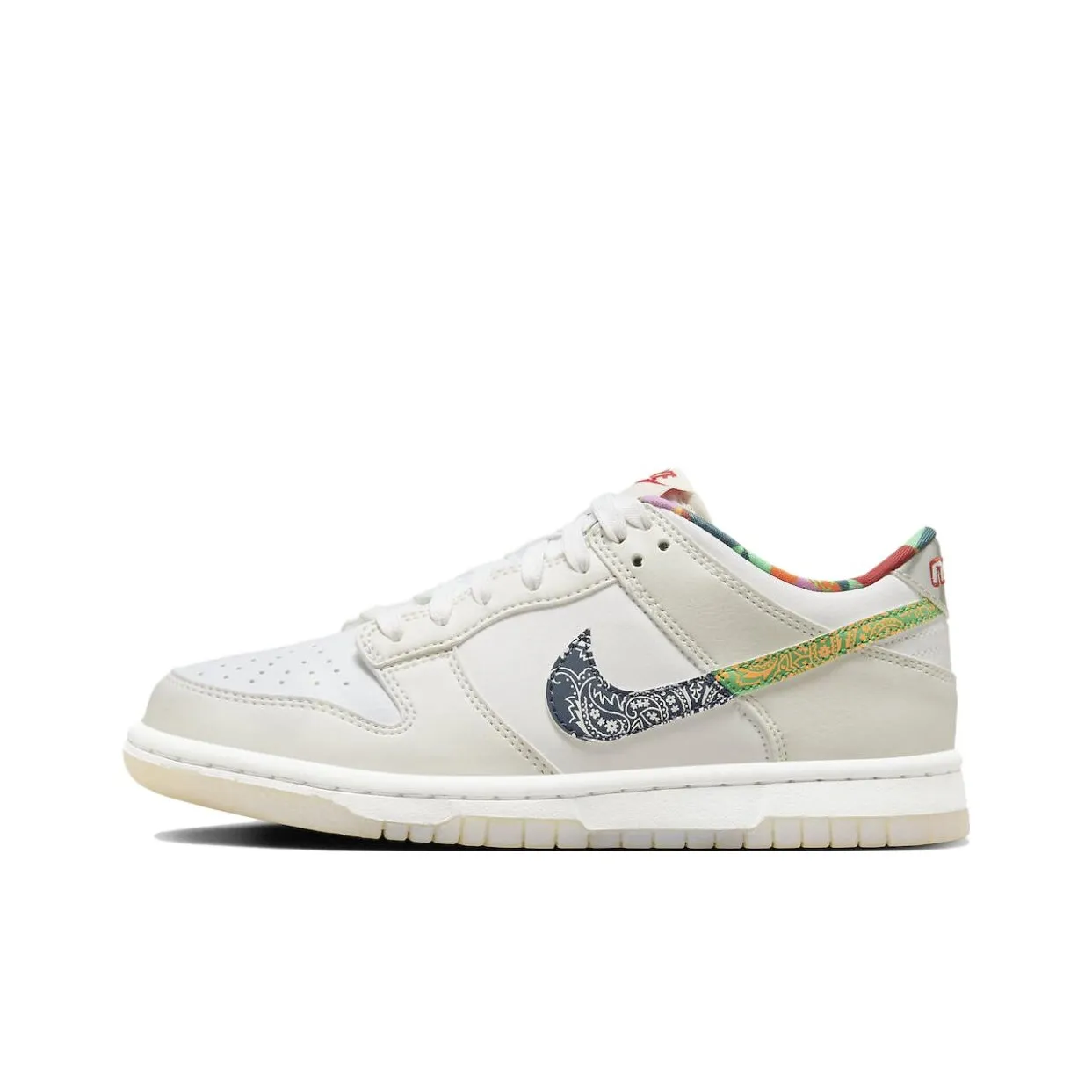 Nike Dunk Low White Multi-Color Paisley GS US Kids 5Y - POIZON