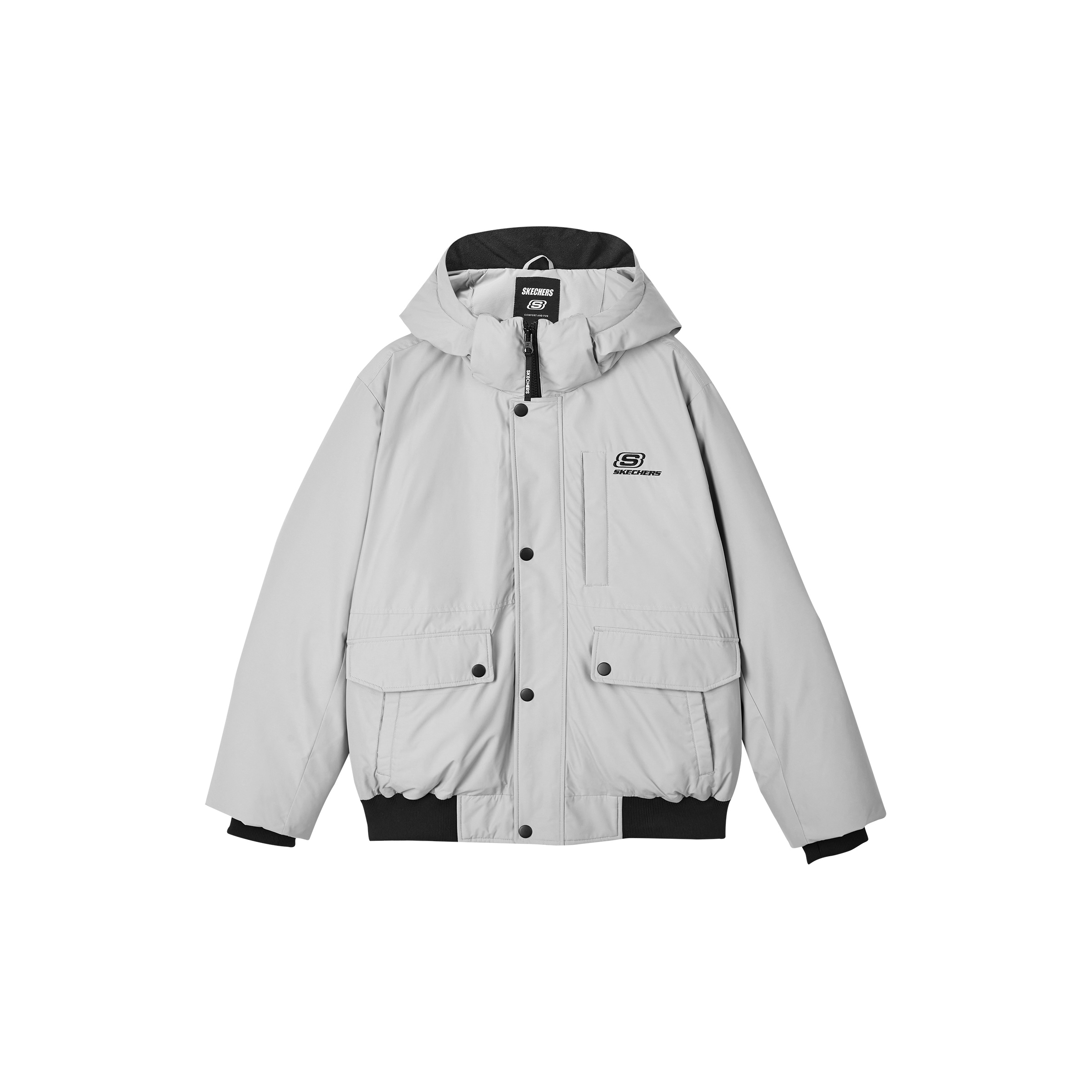 Skechers Sports Life Collection Down Jackets Men Moon Gray XXL Cheap Rcj Jordan Outlet