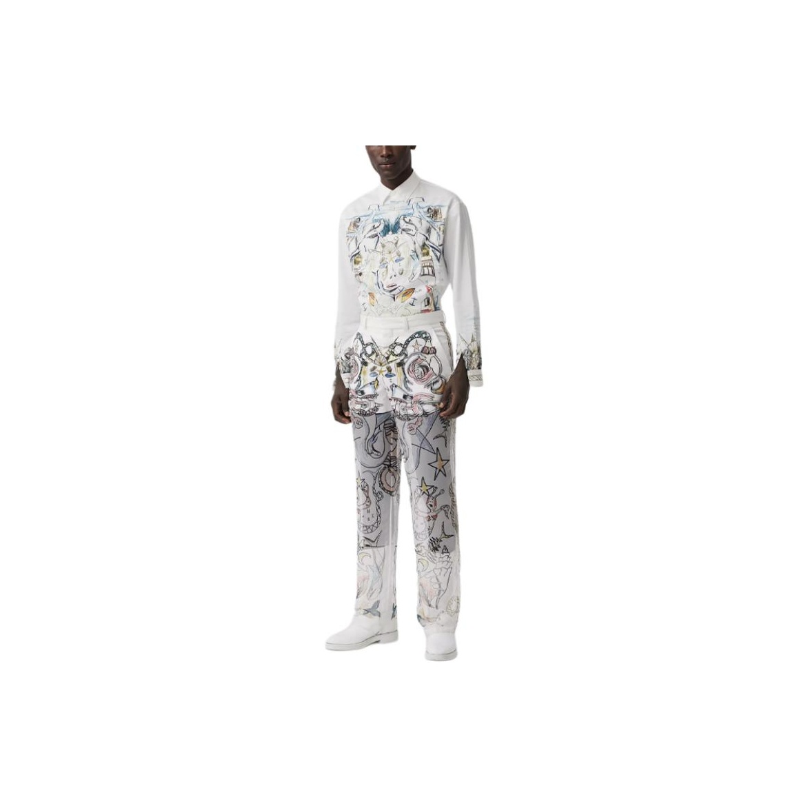 Burberry Casual Pants Men White POIZON