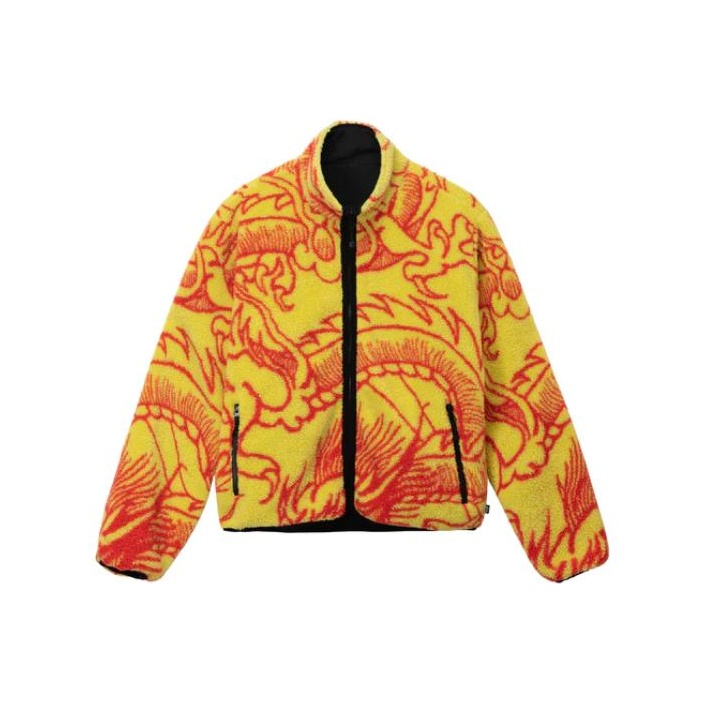 Stussy Dragon Sherpa Jacket - POIZON Stussy Dragon Sherpa Jacket - POIZON
