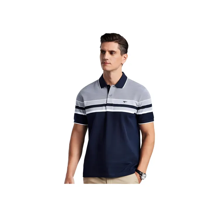 SEPTWOLVES Polo Shirts Men Navy Blue - POIZON