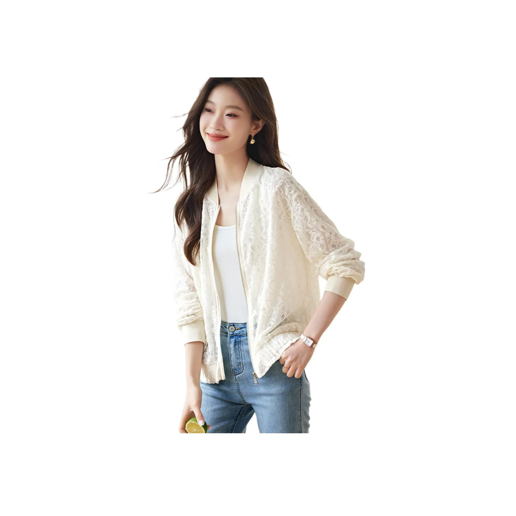Mo Han Yi Mei Baseball Jerseys Women's Ecru - POIZON