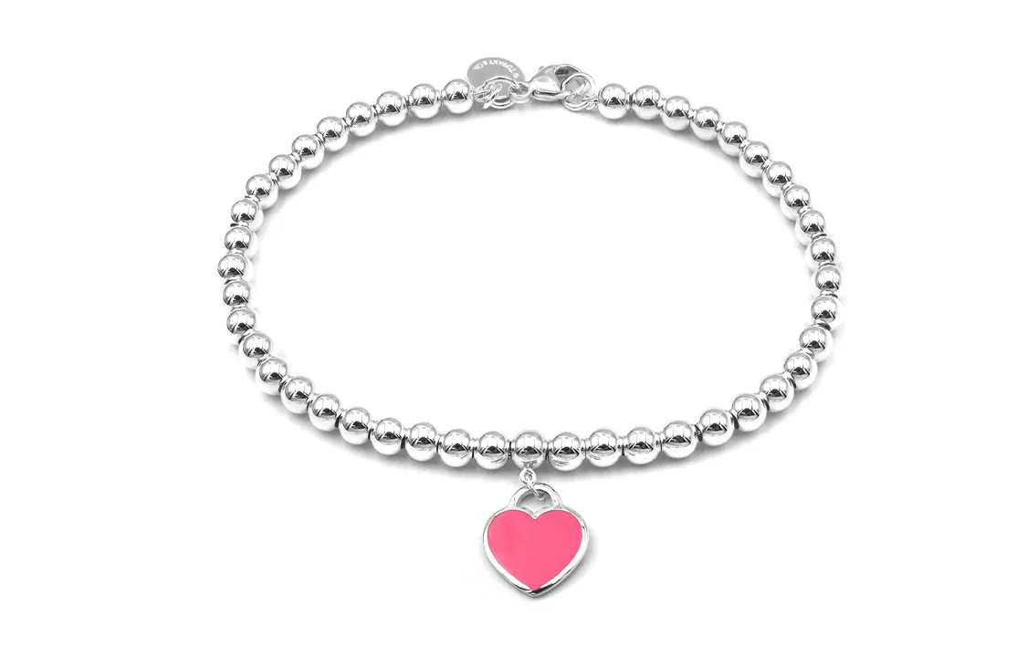 TIFFANY & CO. Return to Tiffany Mini Heart Tag Silver Bracelet - POIZON