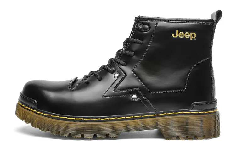 Jeep Martin Boots Men Black - POIZON