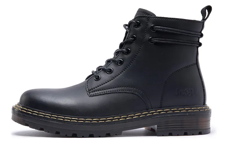Jeep Martin Boot Men Black - POIZON